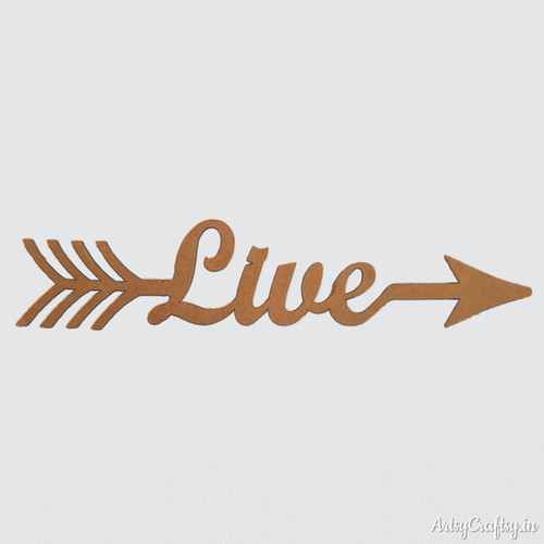 Live Arrow Word MDF Cutout | Artsy Craftsy
