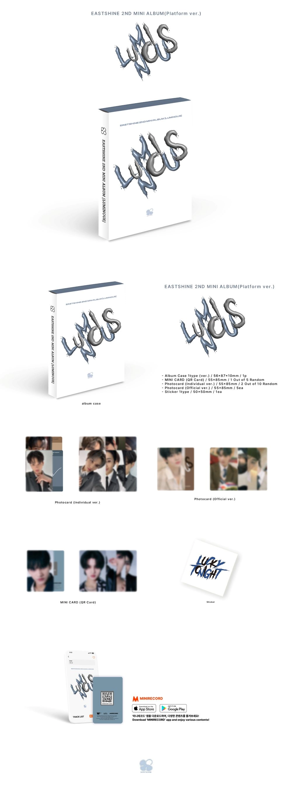 EASTSHINE - 2nd Mini Album [LUMINOUS] (Platform Ver.) | K Pop Avenue
