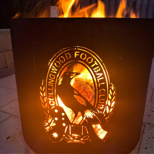 Collingwood Traditional Logo Fire Drums from | FirePits & Metal Art