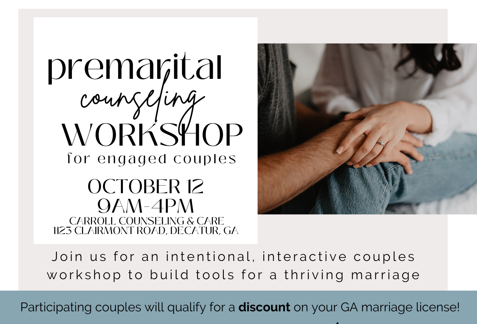 Atlanta Premarital Counseling Workshops with Prepare/Enrich