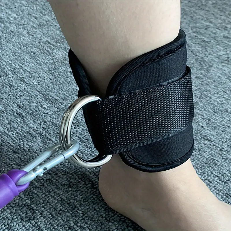 Ankle Straps For Cable Machine - Black | Gym Nerd