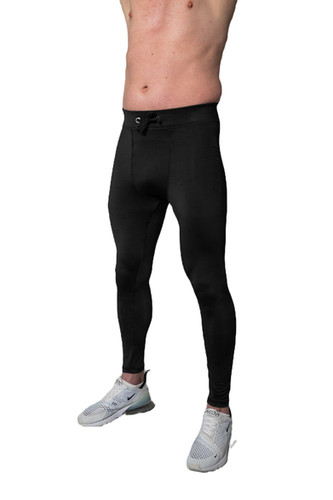 Full Length Compression Tights - Matt Black | Gym Nerd