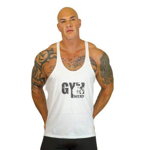 Ultra Stringer Tank Top Vest - White | Gym Nerd