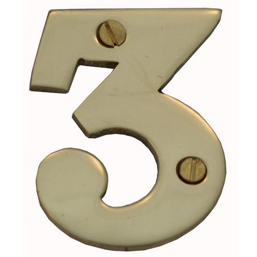 Domino Brass - Numerals - Number 3 - Design 432 (50mm) | Windsor ...