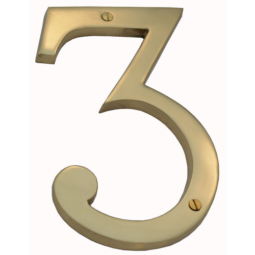 Domino Brass - Numerals - Number 3 - Design 400 (3 Sizes) | Windsor ...