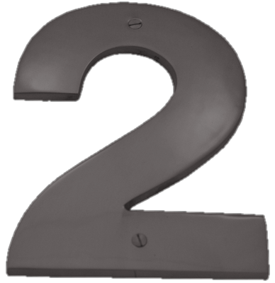 Domino Brass - Numerals - Number 2 - Design 430 (3 Sizes) | Windsor ...