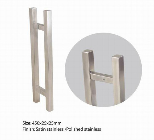 Worldwide - Entrance Pull Handle - Squared Overhang 450mm (Pair ...