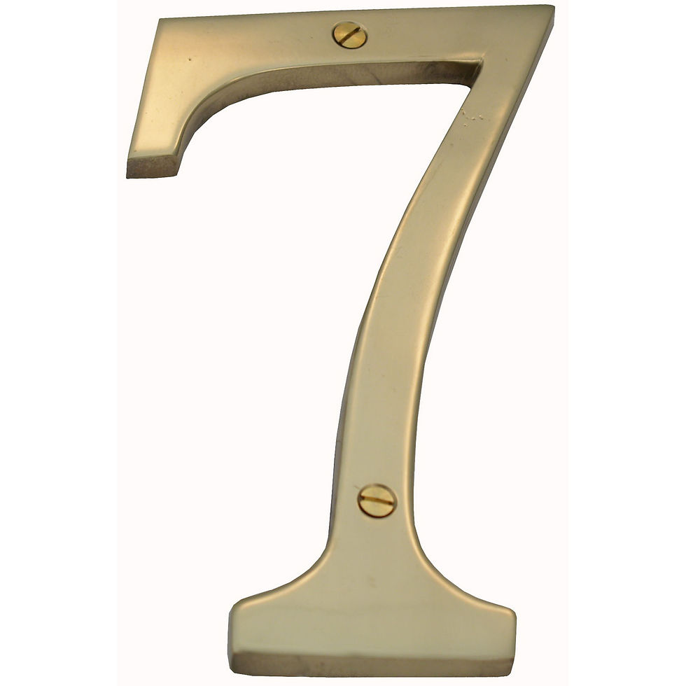 Domino Brass - Numerals - Number 7 - Design 400 (3 Sizes) | Windsor ...