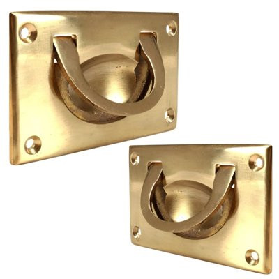 Superior Brass - Classic Military Flush Pull Handle (2 Sizes) | Windsor Restorations