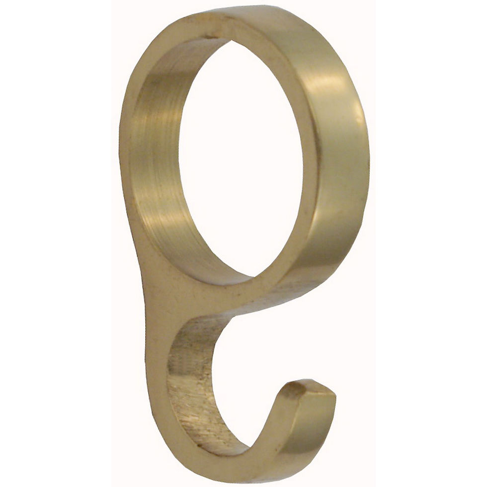Domino Brass - Picture Rail Ring Hook - 9911 Design (Suit 19mm Tube ...