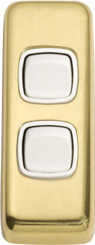 TradCo - 2 Gang Architrave Rocker Switch H82xW30mm | Windsor Restorations