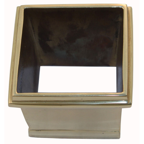 Domino Brass - Castor Cover - Plain L43xW43xH50mm | Windsor Restorations