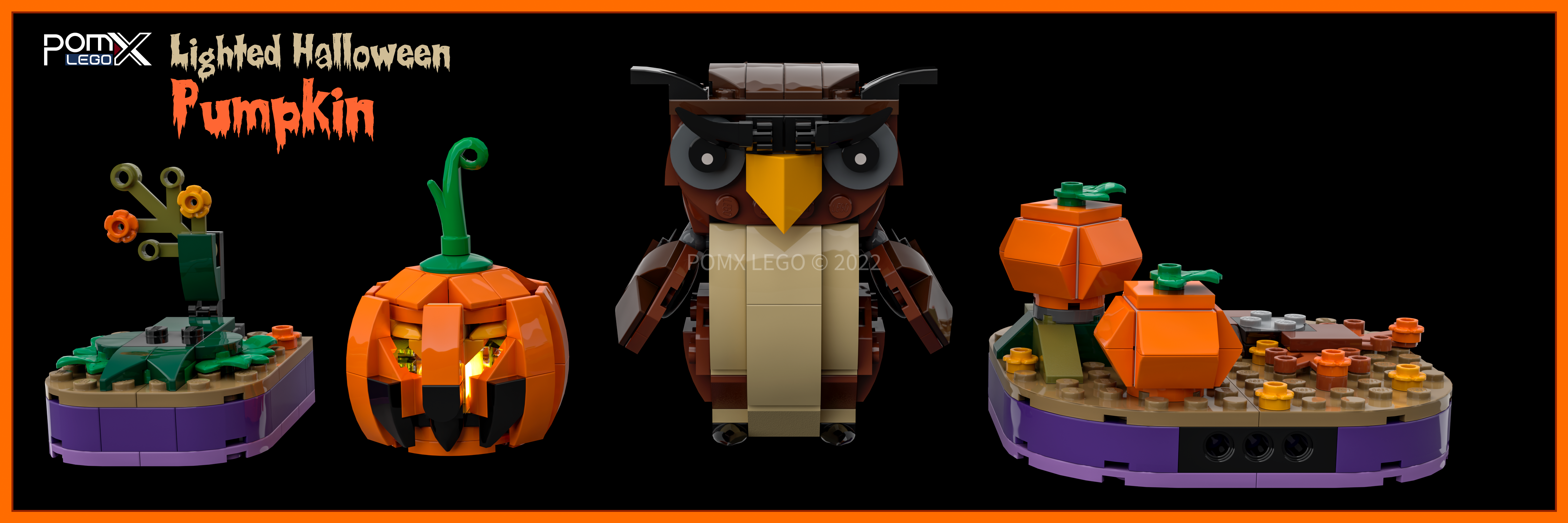LEGO MOC-126616 Lighted Halloween Pumpkin Type B (2022) by pomx ...