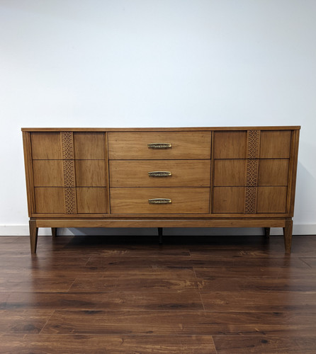 MidMod Long Nine Drawer Dresser By Stanley | 15Two Home