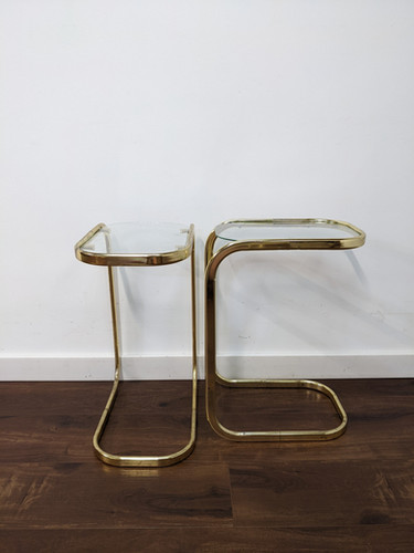MCM Brass & Glass Side Tables | 15Two Home