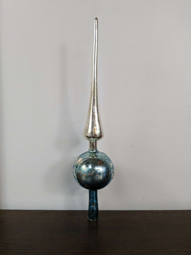 MCM Blue Finial Tree Topper | 15Two Home