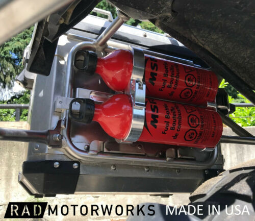 RAD Dual MSR Fuel Bottle Mount 2013-Present for BMW R1200/1250 GS/GSA ...