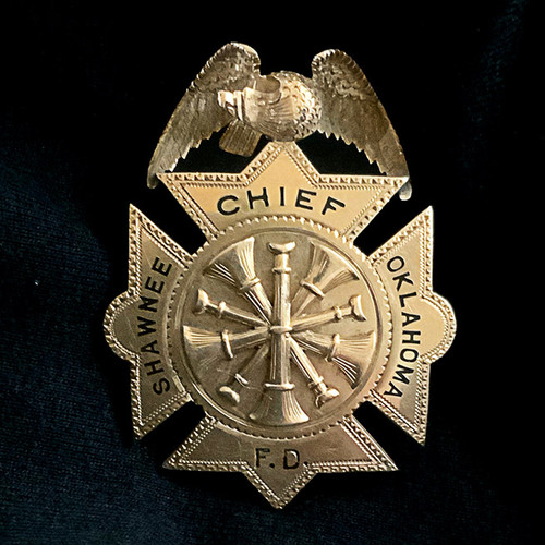 Oklahoma Fire Chief (Gold) | Stumptown Badges
