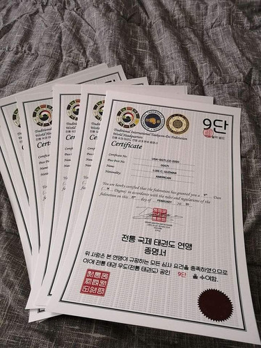 1st Dan Certificate | TITF