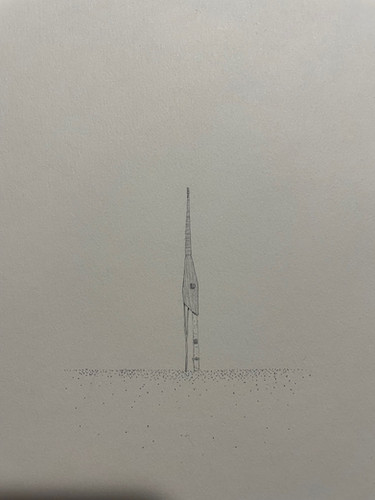 Kami no ie 26 ( Hand-drawn Pencil drawing A5 white) | yukihiroakama