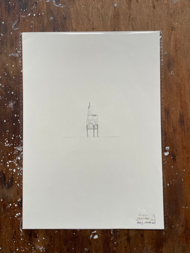 Kami no ie 55( Hand-drawn Pencil drawing A4 unframed) | yukihiroakama