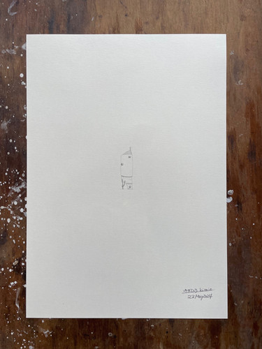 Kami no ie 51 ( Hand-drawn Pencil drawing A4 unframed) | yukihiroakama