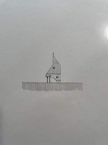 Kami no ie 10 ( Hand-drawn Pencil drawing A5 white) | yukihiroakama