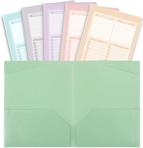 Pastel Folders with Clear Front Pocket | TheStationeryRepTT