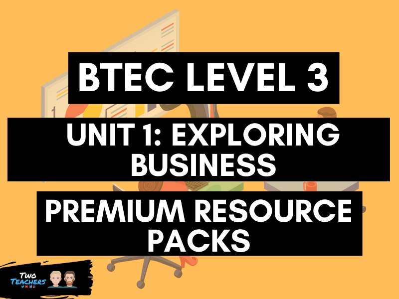 Unit 1: Business Environment Premium Resource Packs BTEC Business | Two ...