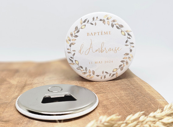 Décapsuleur magnet personnalisé | Cadeau invité mariage, baptême ...