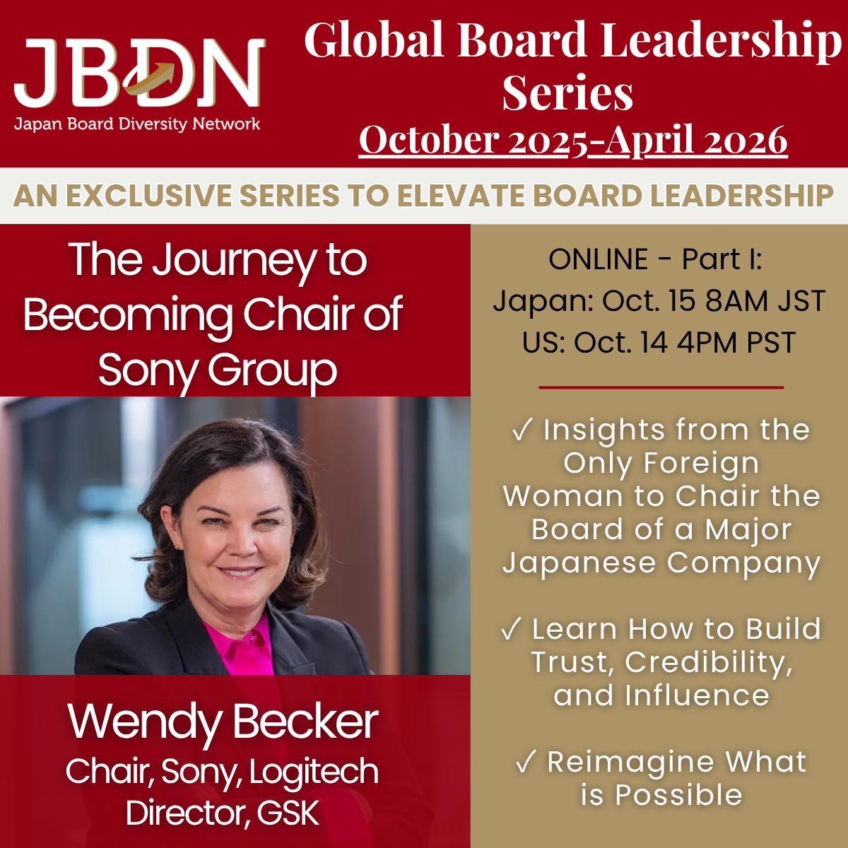 Global Board Leadership Series Part I: Wendy Becker