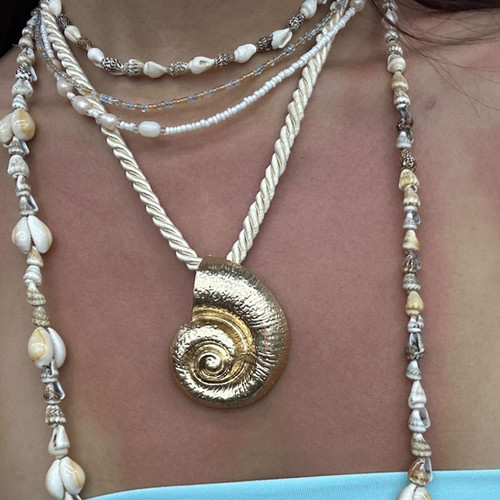 Conch Shell Rope Necklace | Shop The Deli