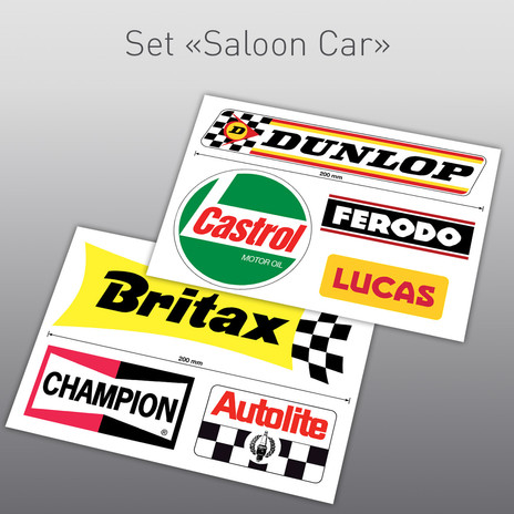 Classic vintage race car stickers decals | racecarsticker.com