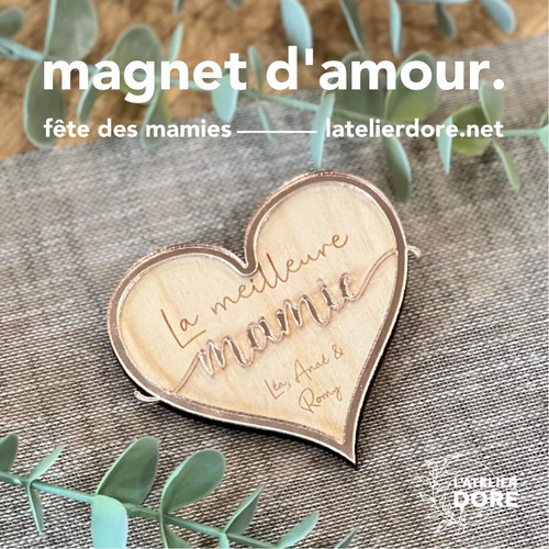 Magnet bois plexi | L'atelier Doré