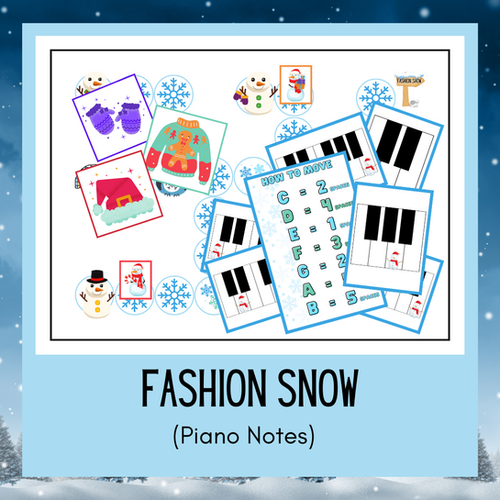 Fashion Snow | Piano Notes Christmas Music Game | BusyLittleTurtle