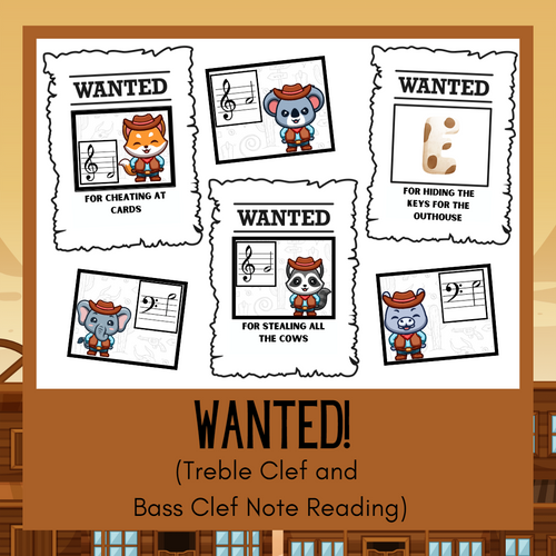 Wanted! | Note Reading Game | BusyLittleTurtle