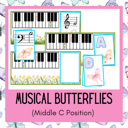 Musical Butterflies | C Position Game | BusyLittleTurtle