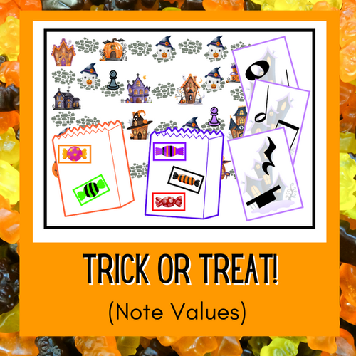 Trick or Treat | Note Values Game | BusyLittleTurtle