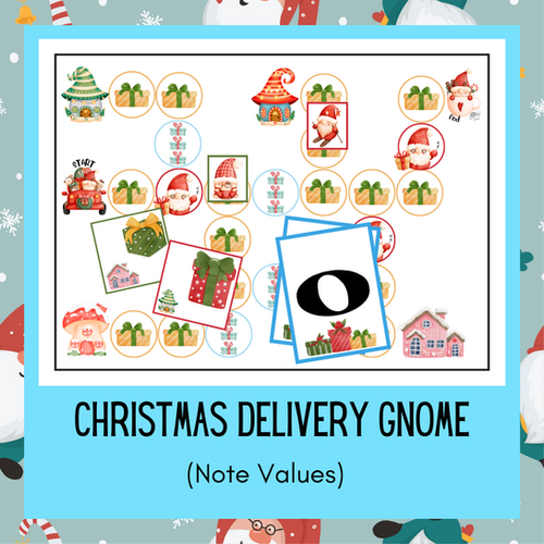 Christmas Delivery Gnome | Note Values Christmas Game | BusyLittleTurtle
