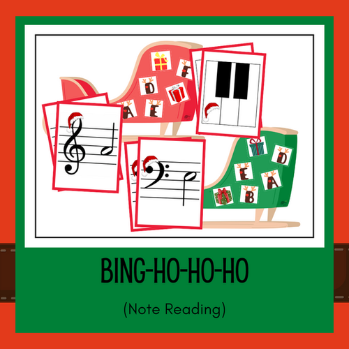 Bing-Ho-Ho-Ho | Note Reading Christmas Game | BusyLittleTurtle