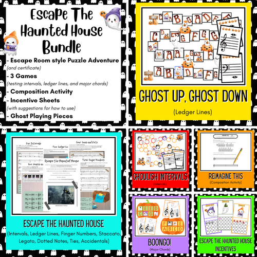 Escape the Haunted House | Music Escape Room, 3 Games, Incentive Sheets ...