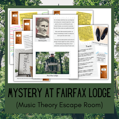 Mystery At Fairfax Lodge | Music Theory Escape Room Puzzles ...