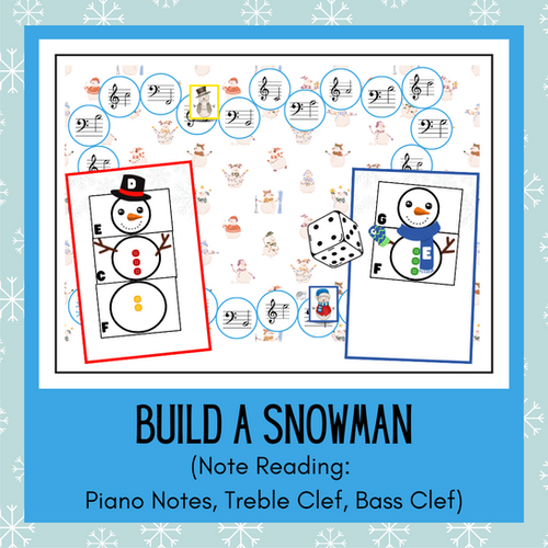 Build A Snowman | Note Reading Winter Game | BusyLittleTurtle