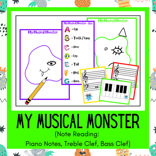 My Musical Monster | Note Reading Game | BusyLittleTurtle