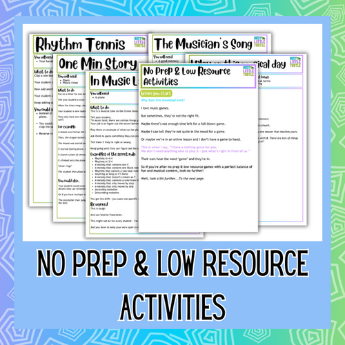 No Prep & Low Resource Activities | BusyLittleTurtle