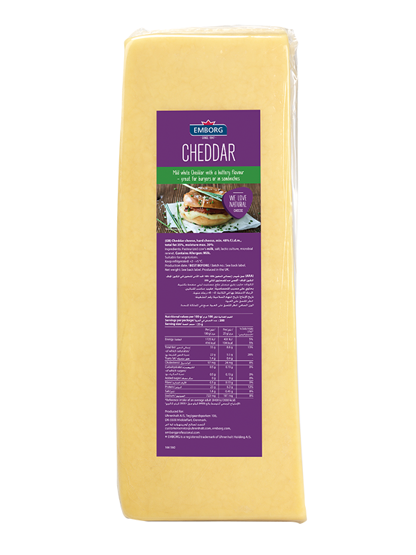 White Cheddar Cheese Block -2.5Kg | The Meat Company