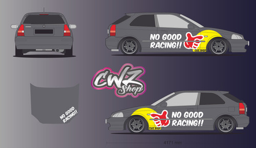 Kit Déco auto "No Good Racing" | Covering Workzone