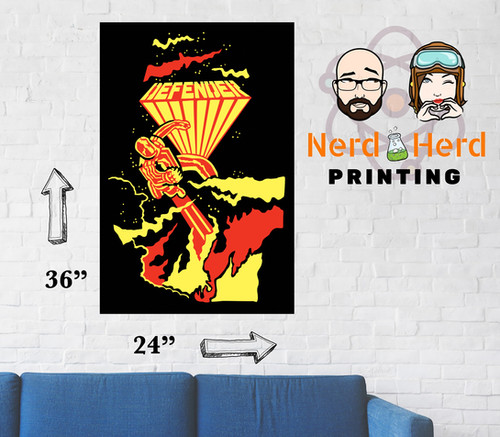 Defender Arcade Artwork Poster | Nerd Herd Printing