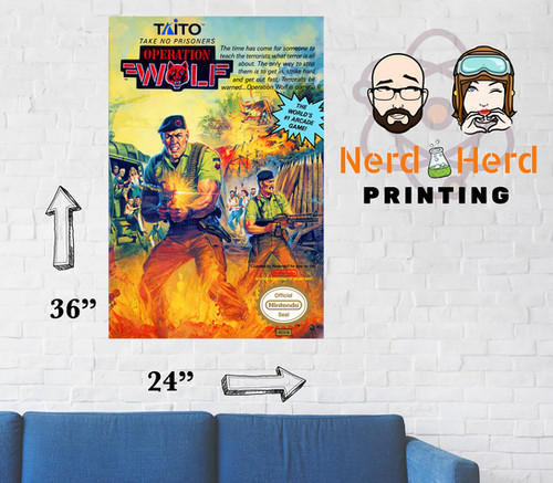 Operation Wolf NES Box Cover Poster | Nerd Herd Printing