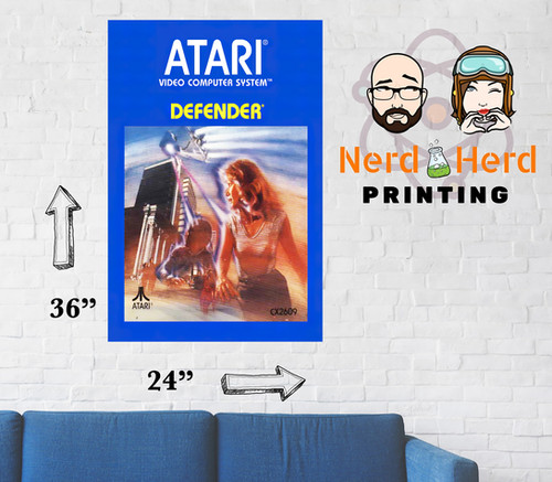 Defender Atari Cover Art | Nerd Herd Printing